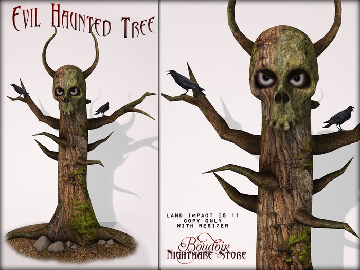 Second Life Marketplace - Boudoir Halloween-Evil Haunted Tree