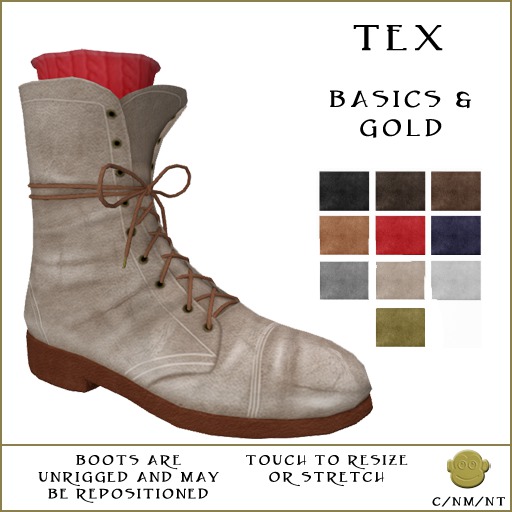 Second Life Marketplace - BM Tex Boots Basics