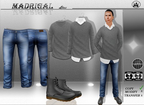 Second Life Marketplace - MADRIGAL.::COUNT WIL.: Complet Avatar Male