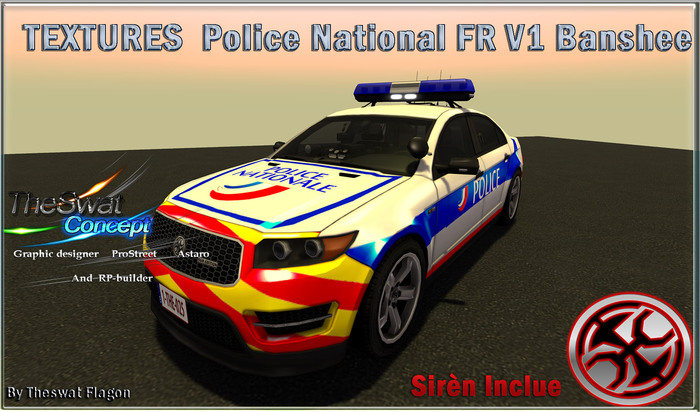 Second Life Marketplace - TEXTURES Police National FR V1 Banshee Boxed