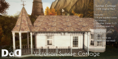 Second Life Marketplace - "Victorian Sunrise Cottage" House 100% ...