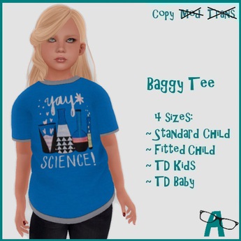 Second Life Marketplace - {-A-} Baggy Tee - Yay Science