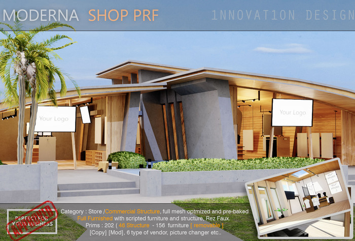 Second Life Marketplace - PROMO SALE .: MODERNA :. Commercial structure ...
