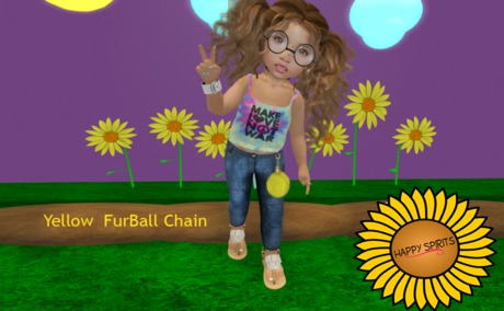 Second Life Marketplace - .::Happy.::Spirits.:: Yellow FurBall Chain