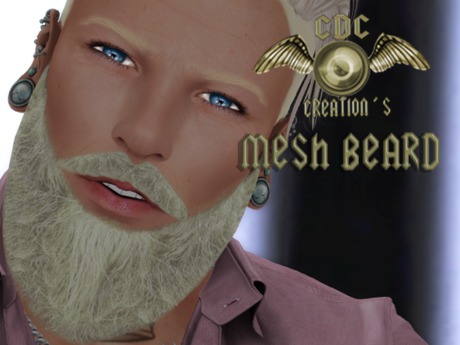 Second Life Marketplace - .::CDC Beard Mesh Grey 01**