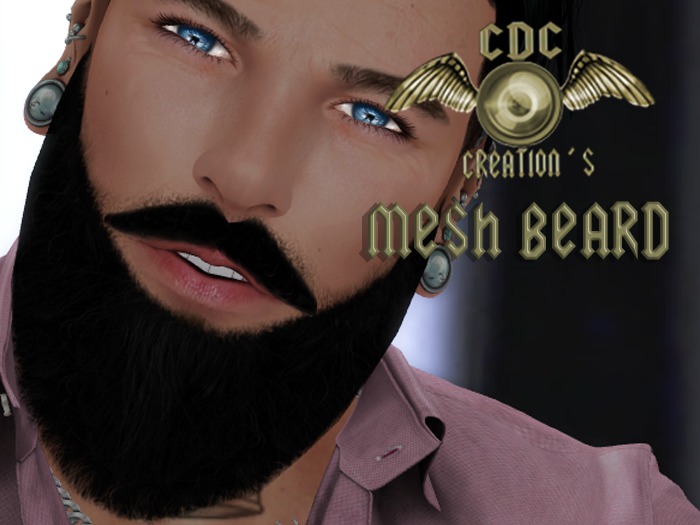 Second Life Marketplace - .::CDC Beard Mesh Black 01**