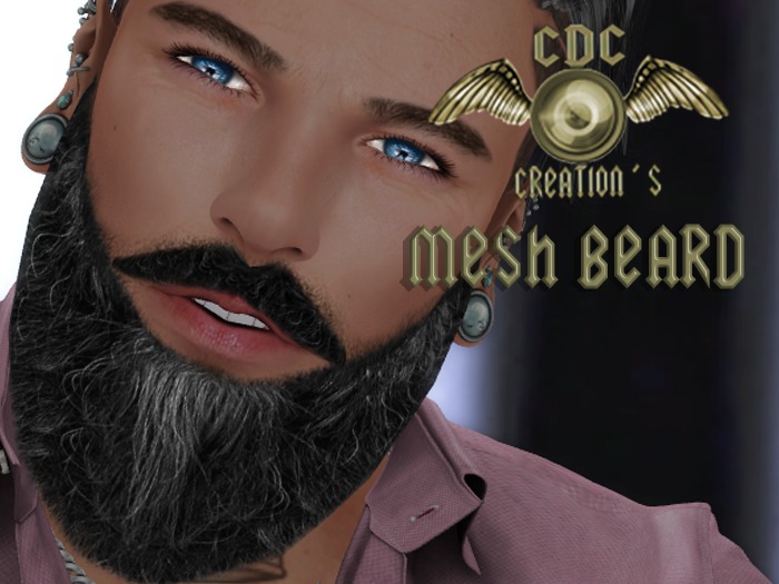 Second Life Marketplace - .::CDC Beard Mesh Grey & White- 01**