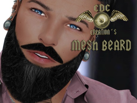 Second Life Marketplace - .::CDC Beard Mesh Black & White - 01**