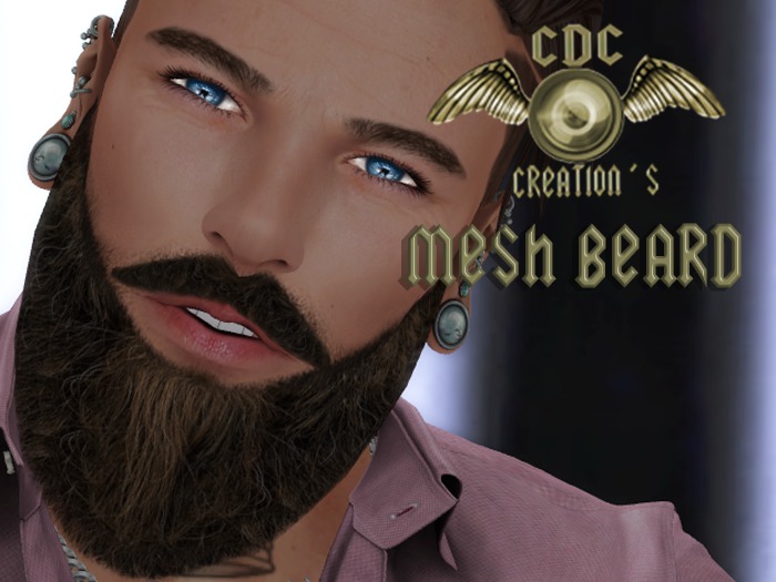 Second Life Marketplace - .::CDC Beard Mesh Dark Brown 01**