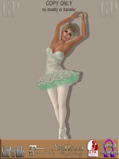 Second Life Marketplace Ballerina In Green Flowers