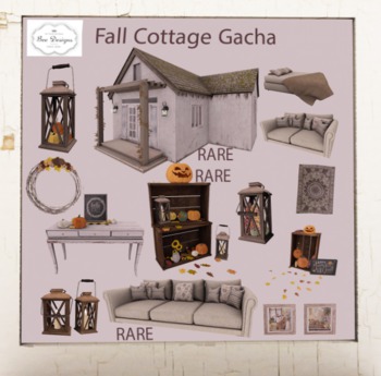Second Life Marketplace - .:Bee designs:. Fall Cottage Gacha Table