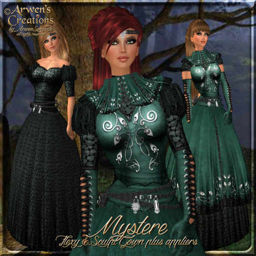 Second Life Marketplace - {AS} Mystere Flexy & Sculpt Gown: Creeping ...