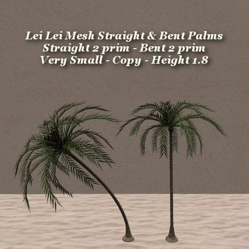 Second Life Marketplace - Lei Lei Mesh Straight & Bent Palm Very Sm