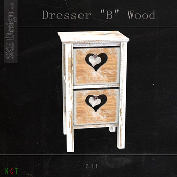 Second Life Marketplace - .:SKE Design:. Hearts Dresser B-Wood