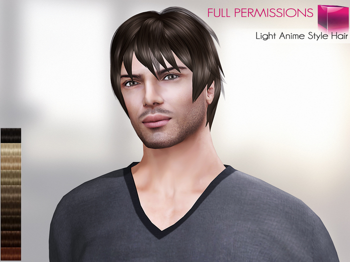 Second Life Marketplace - Full Perm MI Light Anime Style Hair