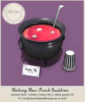Second Life Marketplace - {what next} Witching Hour Punch Cauldron