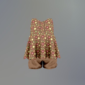 Second Life Marketplace - Brown Maple Leaf Mesh Child Tunic Set