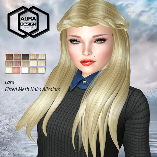 Second Life Marketplace - -Aura-Lara Fitted Mesh Hair Allcolors