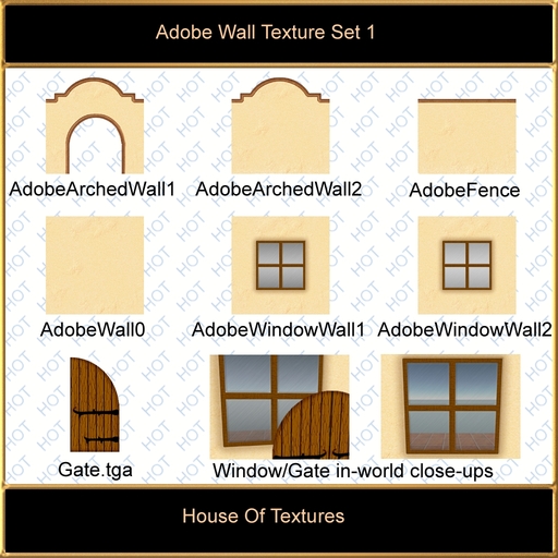 Second Life Marketplace - [HOT] Adobe Wall Texture Set 1