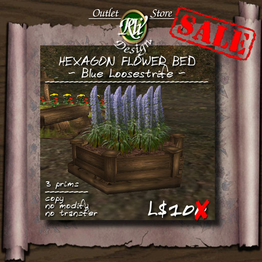 Second Life Marketplace - SALE -> 90% OFF - Hexagon Flower Bed - Blue ...