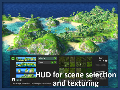 Second Life Marketplace - Off-sim 1/4 Sim Corner Landscape TROPICAL ...