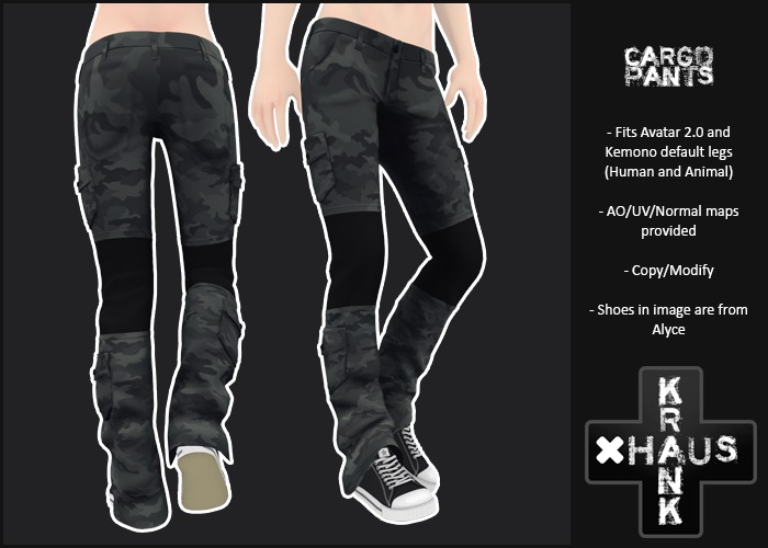 Second Life Marketplace - krankhaus - Avatar 2.0 & Kemono - Cargo Pants