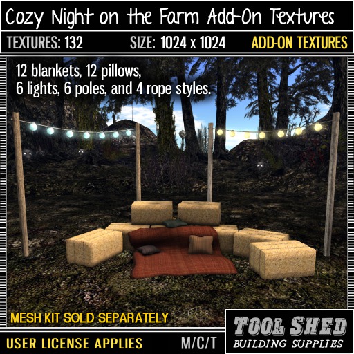 Second Life Marketplace - Tool Shed - Cozy Night on the Farm Add-On ...