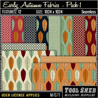 Second Life Marketplace - Tool Shed - Early Autumn Fabrics - Pack 1 ...