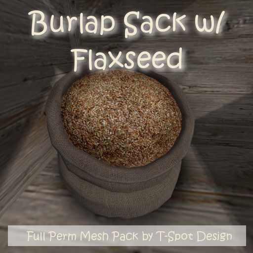 Second Life Marketplace - T-Spot Sculpt & Mesh - Burlap Sack w/ Flax ...