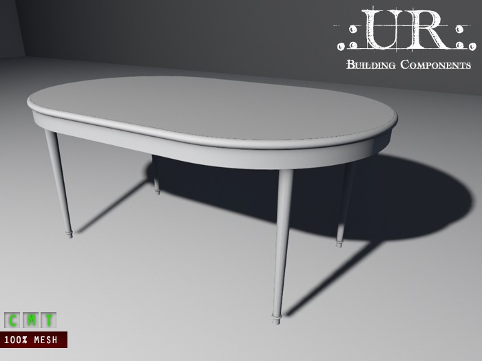 Second Life Marketplace - .:UR:. Vintage Kitchen - Table (full perm mesh)