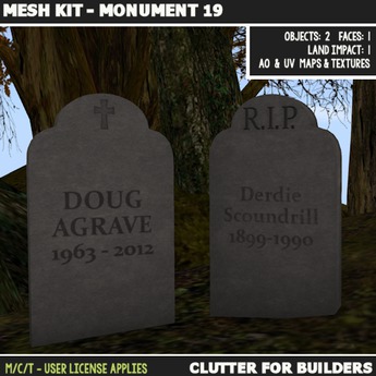 Second Life Marketplace - Clutter - Mesh Kit - Monument 19