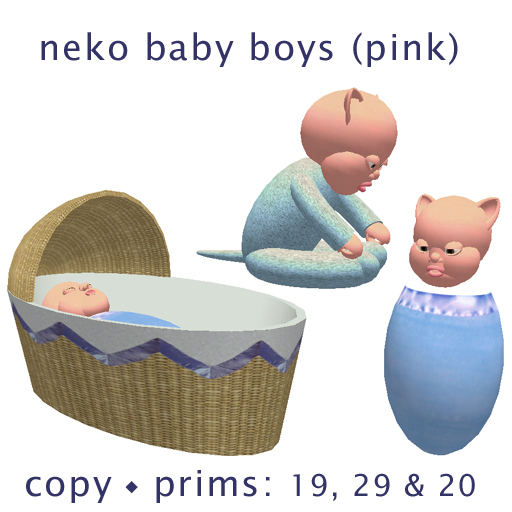 Second Life Marketplace - neko baby boys (pink)
