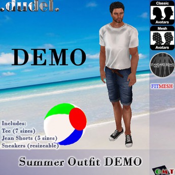 Second Life Marketplace - .dudel. Mens Summer DEMO Outfit