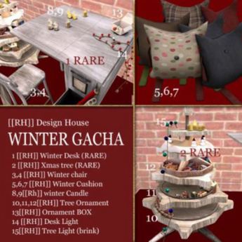 Second Life Marketplace - 1 [[RH]] Winter Gacha Table [RARE]