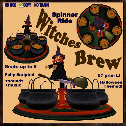 Second Life Marketplace - (CC) Amusement Park: Witches Brew Ride ...