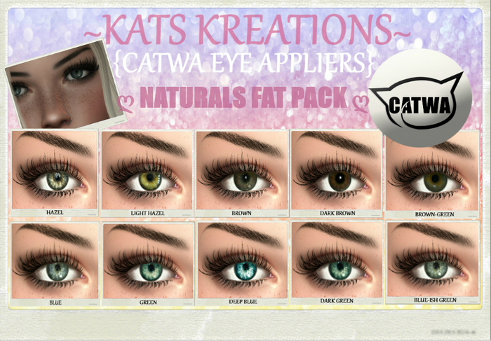 Second Life Marketplace - CATWA NATURALS EYE APPLIER HUD - FATPACK