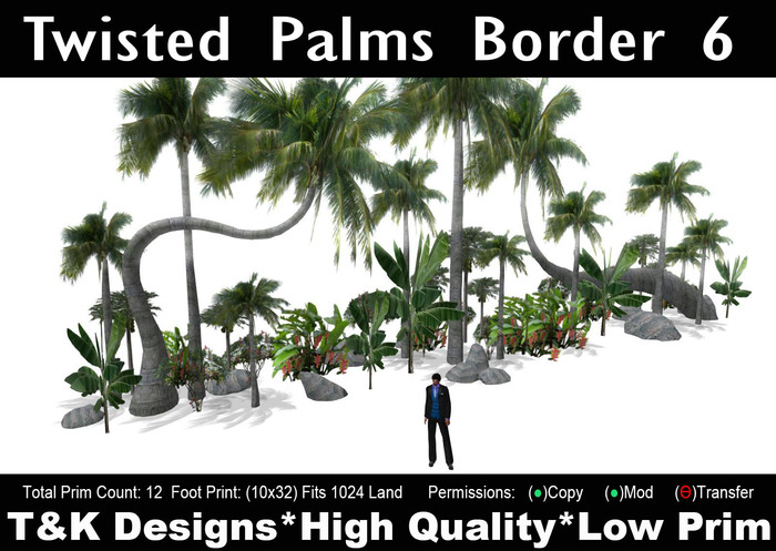 Second Life Marketplace - Border Palms Twisted v6(10x32)12PCM987 T&K ...