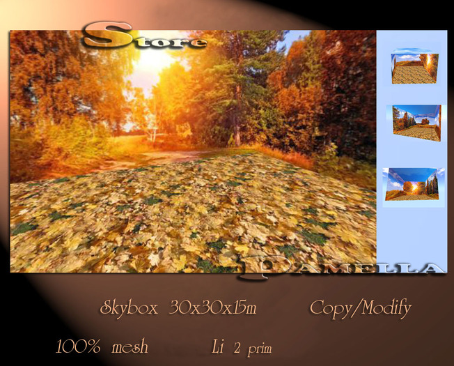 Second Life Marketplace - SkyBox 30x30 Autumn (BOX)