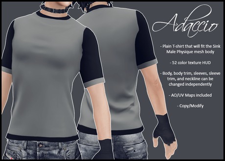 Second Life Marketplace - adaccio - Slink - Plain T-Shirt