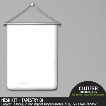 Second Life Marketplace - Clutter - Mesh Kit - Tapestry 01
