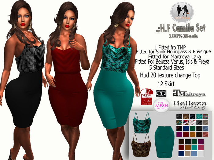 Second Life Marketplace - .:H.F Camila Set (HUD TEXTURE CHANGE)