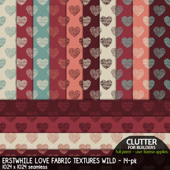 Second Life Marketplace - Clutter - Erstwhile Love Fabric Textures Wild ...