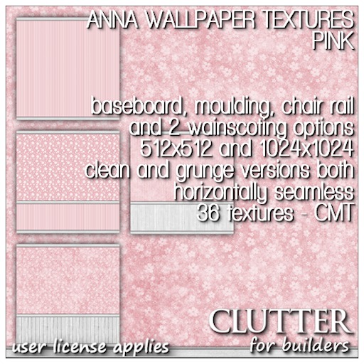 Second Life Marketplace - Clutter for Builders - Anna Wallpaper ...