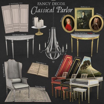 Second Life Marketplace - Fancy Decor: Parlor Chandelier