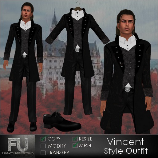 Second Life Marketplace - Vincent Style Outfit * Dress Shoes & Complete ...