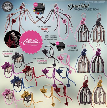 Second Life Marketplace - Astralia - Dead Bird cage blue*