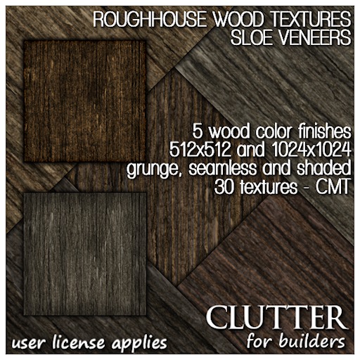 Second Life Marketplace - Clutter for Builders - Roughhouse Wood ...