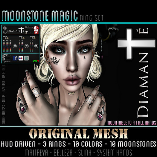 Second Life Marketplace - :Diamante: MoonStones Magic Rings (Original ...