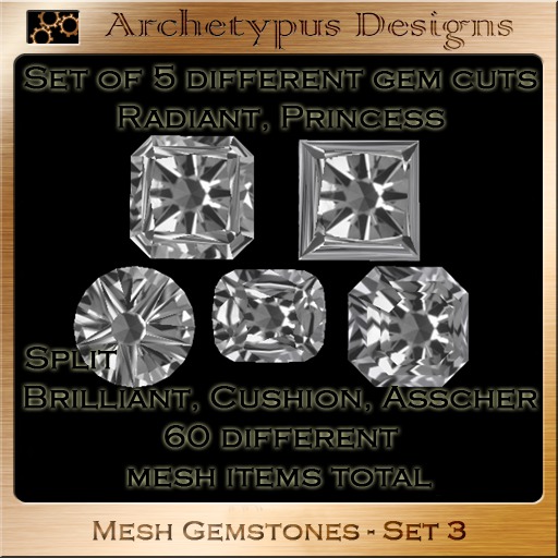 Second Life Marketplace - *AD* Mesh Gemstone Set 3 - DEMO