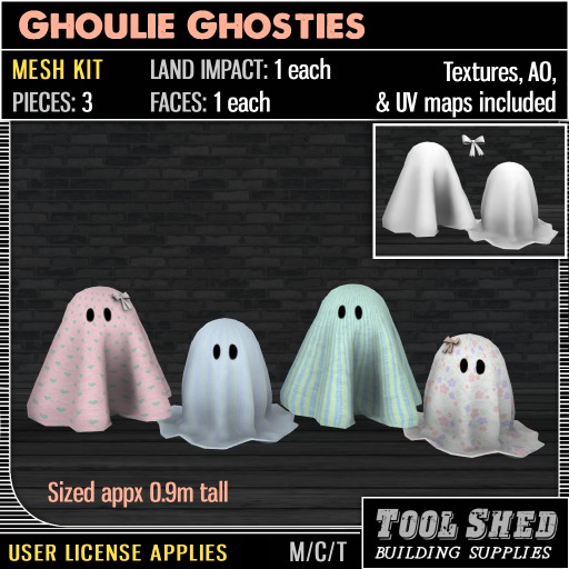 Second Life Marketplace - Tool Shed - Ghoulie Ghosties Mesh Kit ...